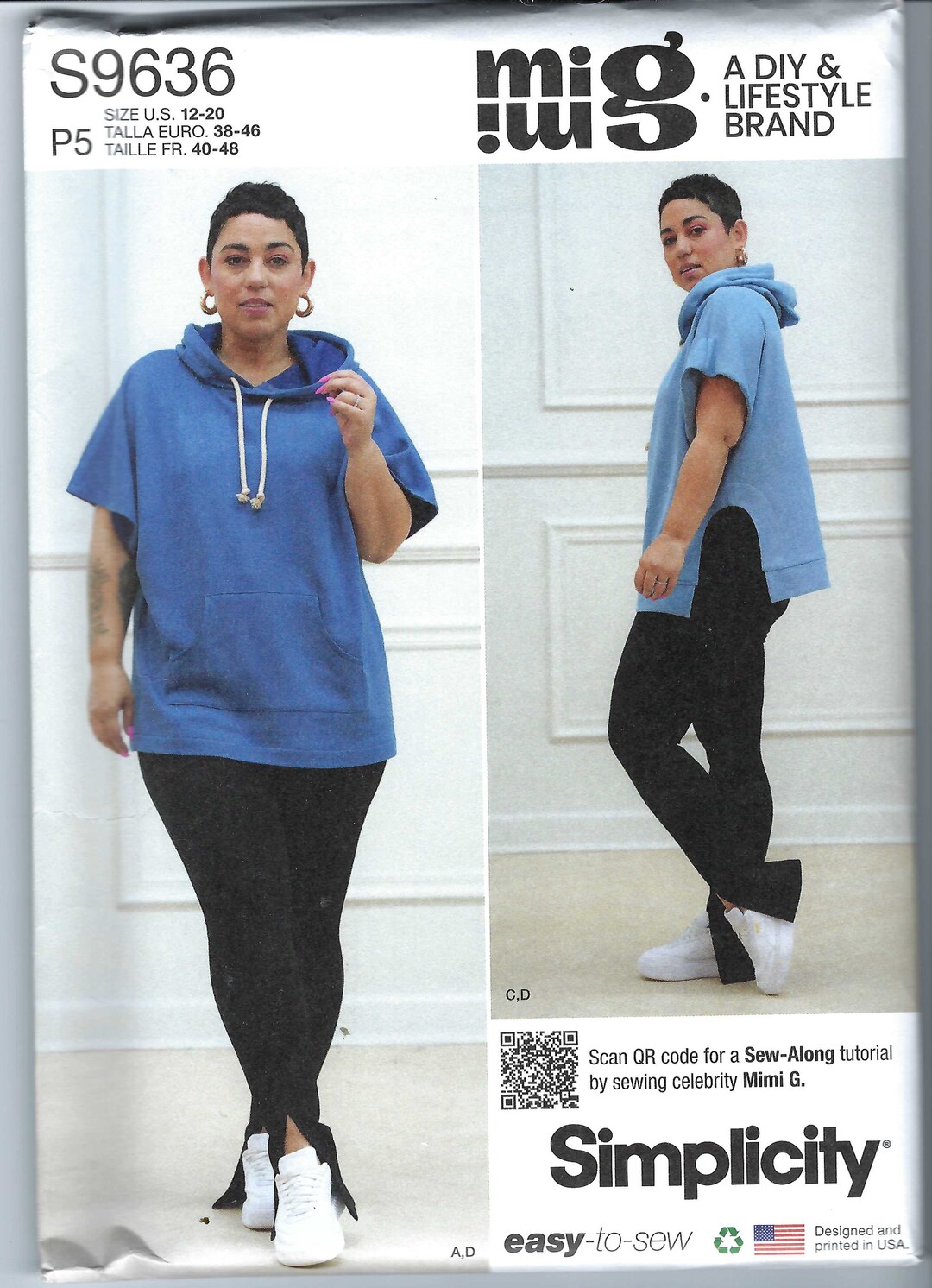 Uncut Simplicity Sewing Pattern 9636 UNCUT Pattern for Mimi G Hoodie ...