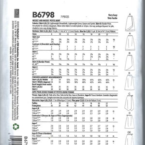 Uncut Butterick Sewing Pattern 6798 Misses' & Misses' Petite Gathered ...