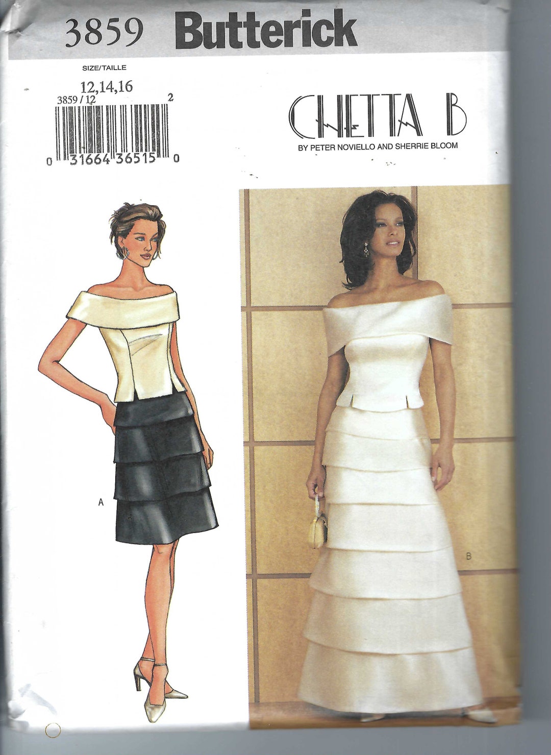 Uncut Butterick Sewing Pattern Chetta B Misses' Top and Skirt Pattern ...