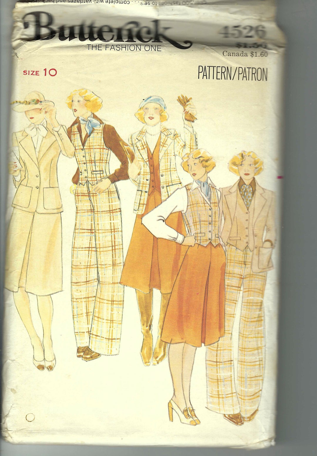 Uncut Vintage Butterick Sewing Pattern 4526 Sewing Pattern Size 10 ...