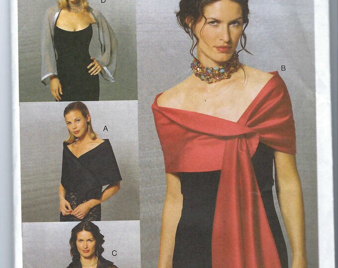 Uncut Vogue Sewing Pattern Evening Wraps by Elizabeth Gillet - Etsy