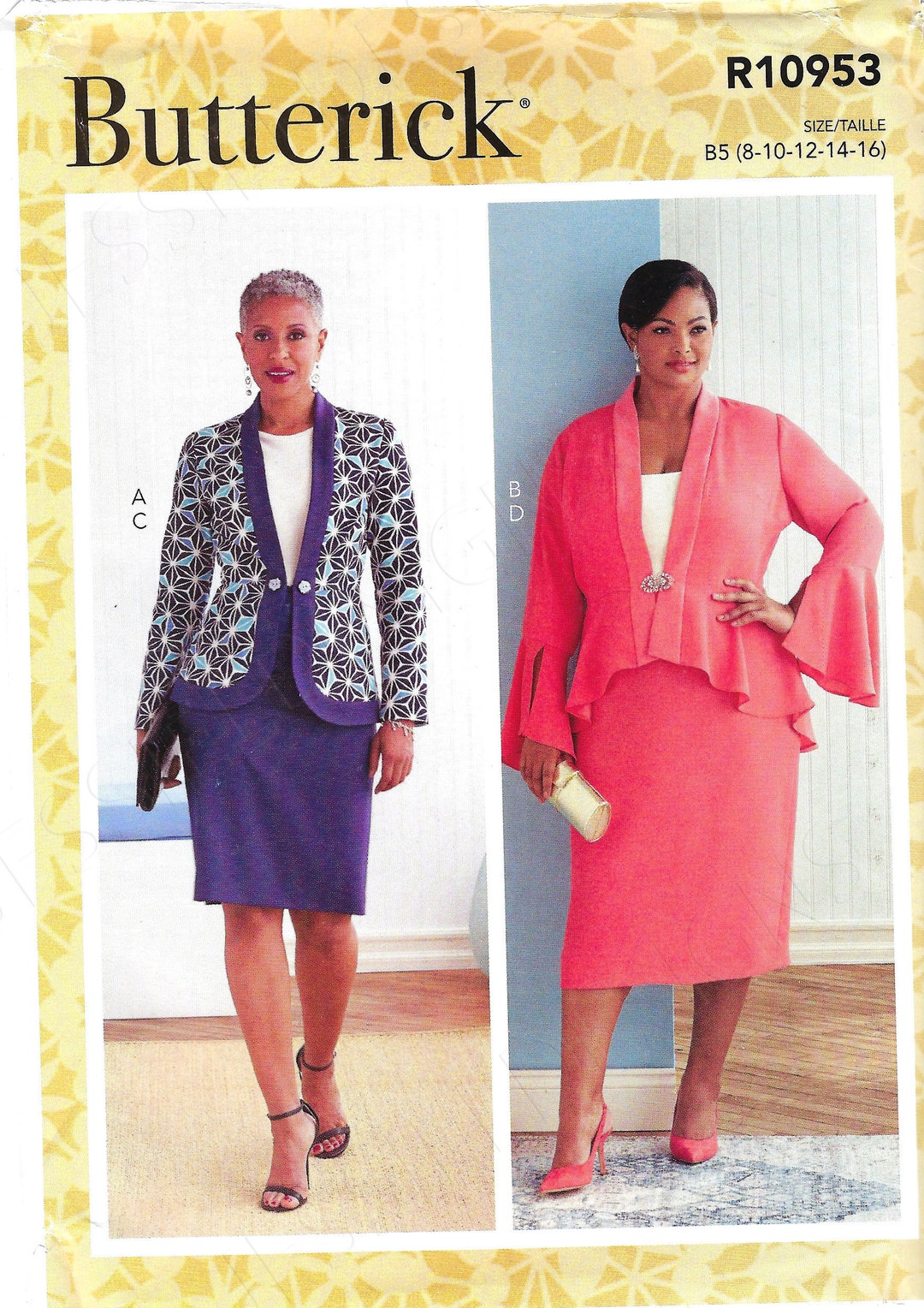 Uncut Butterick Sewing Pattern 10971 10953 6821 Misses' and Women's ...