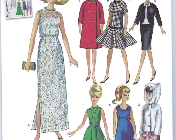 Uncut Simplicity Sewing Pattern 9527 Simplicity Couturier Doll Clothes ...
