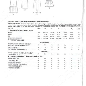 Uncut Simplicity Sewing Pattern 8929 10179 Simplicity Misses Skirts XXS ...