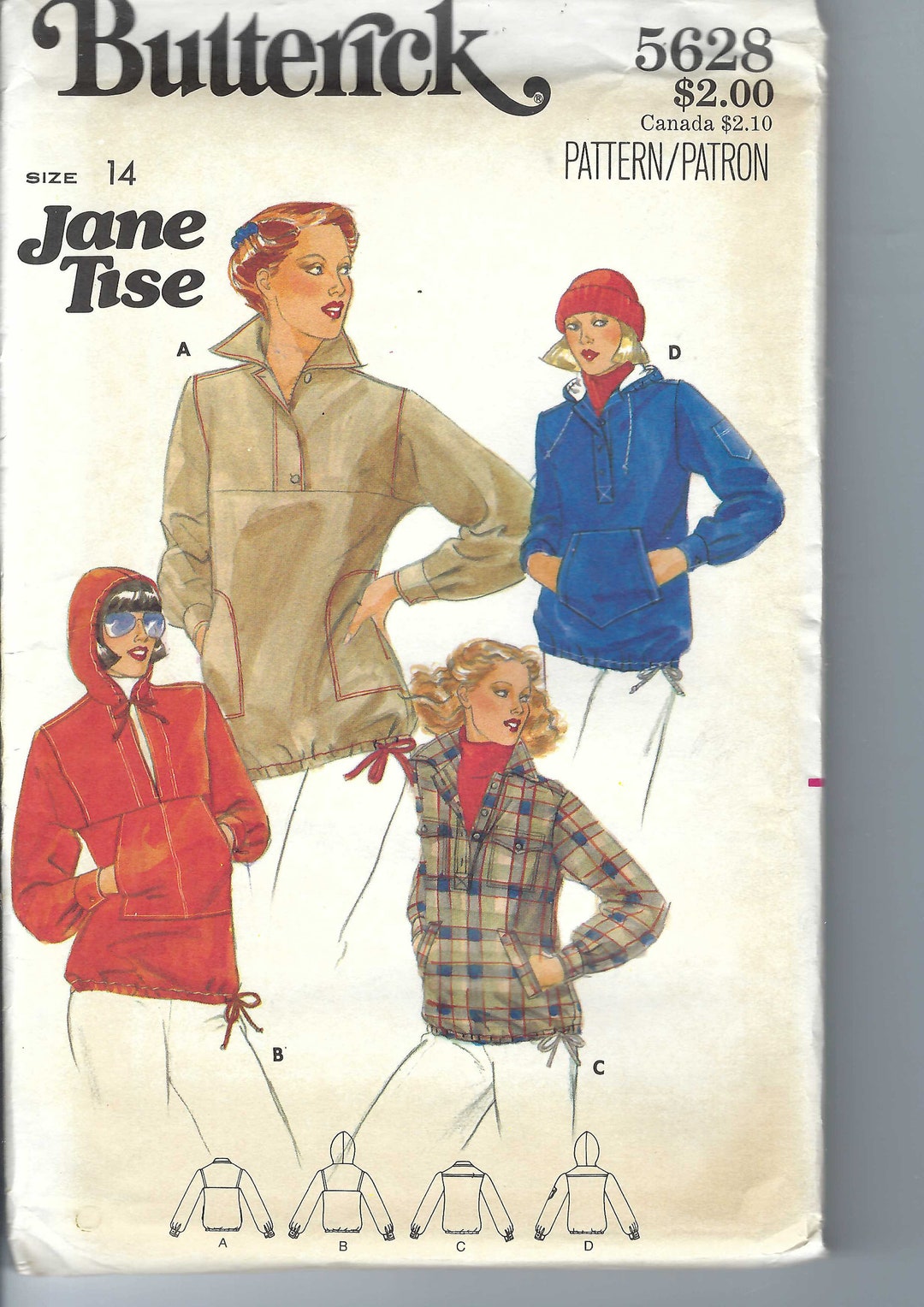 Uncut Vintage Butterick Sewing Pattern Size 14 JANE TISE Designer ...