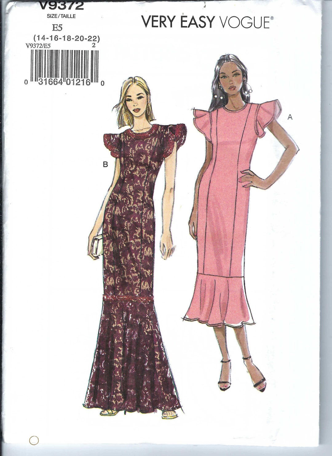 Uncut Vogue Sewing Pattern 9372 10220 Misses'/misses' Petite Special ...