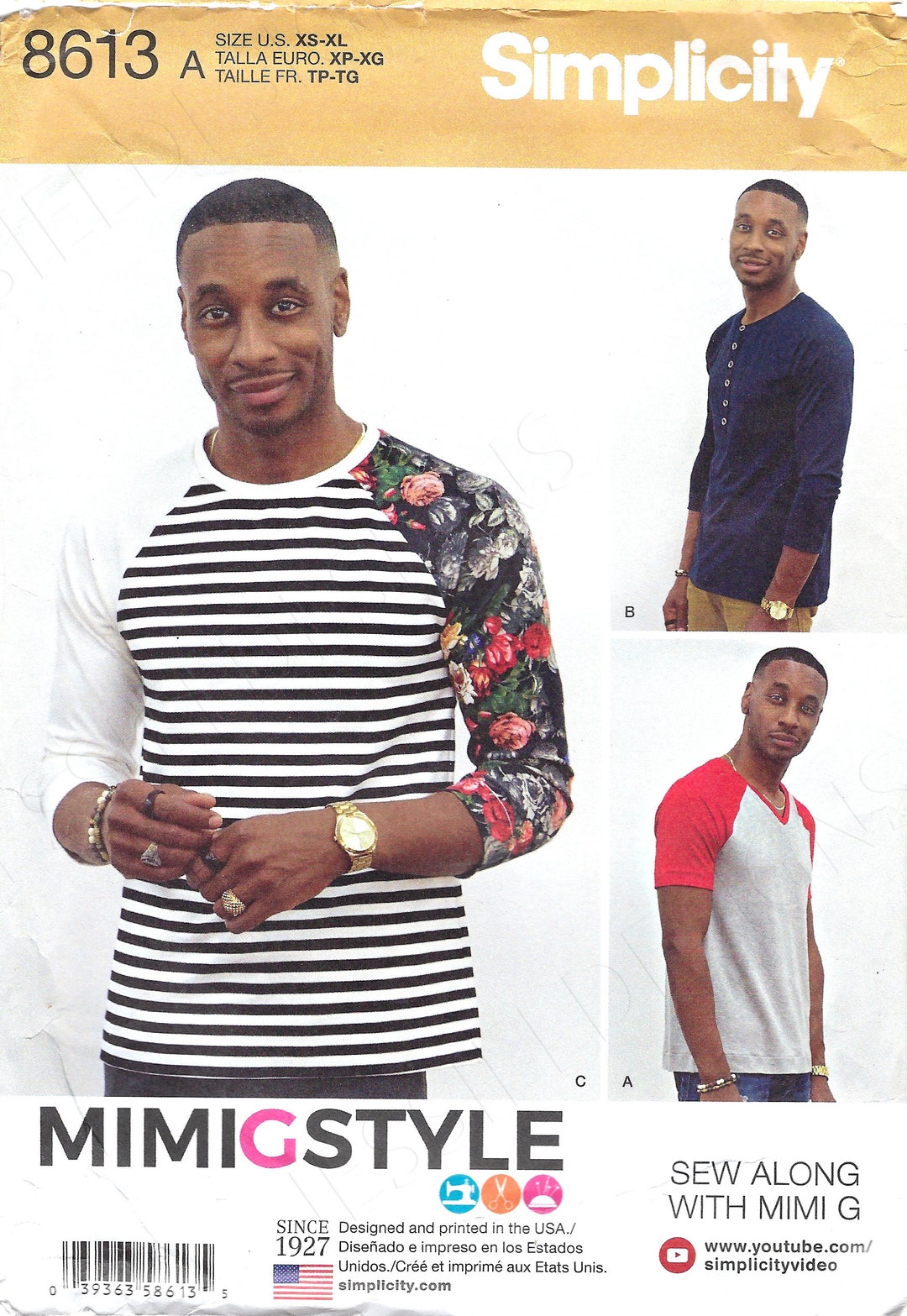 Uncut Simplicity Sewing Pattern 11403 11255 8613 Men's Knit Top ...