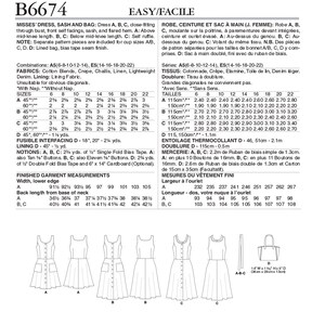 Uncut Butterick B6674 6674 10225 Sewing Pattern Misses Easy Sleeveless ...