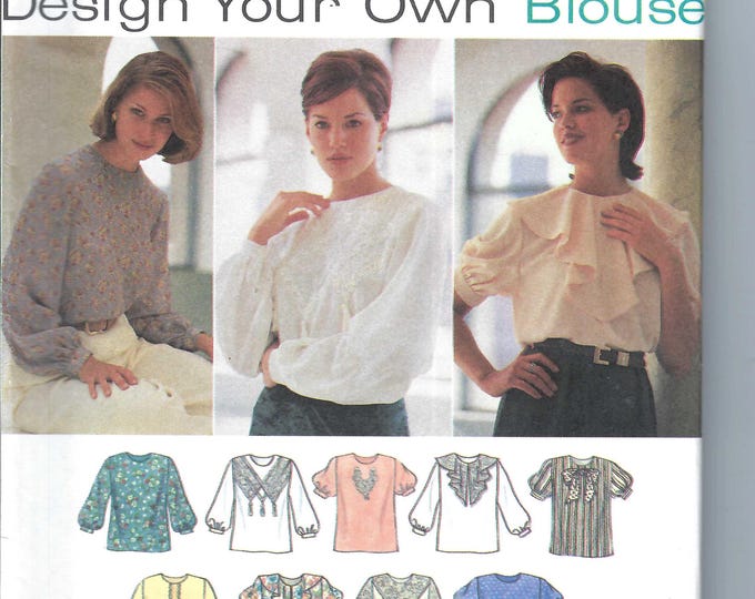 Uncut Vintage Simplicity Sewing Pattern 9277 Design Your Own Blouse ...