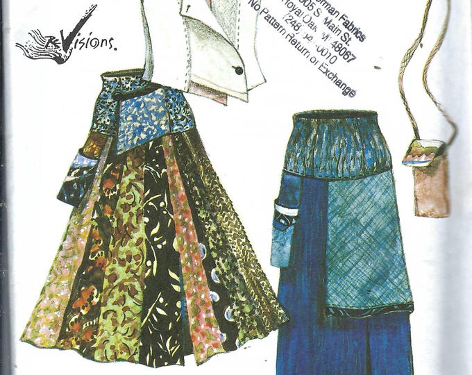 Uncut Sewing Pattern Revisions 103 Misses Panel Skirt Vest and Pocket ...
