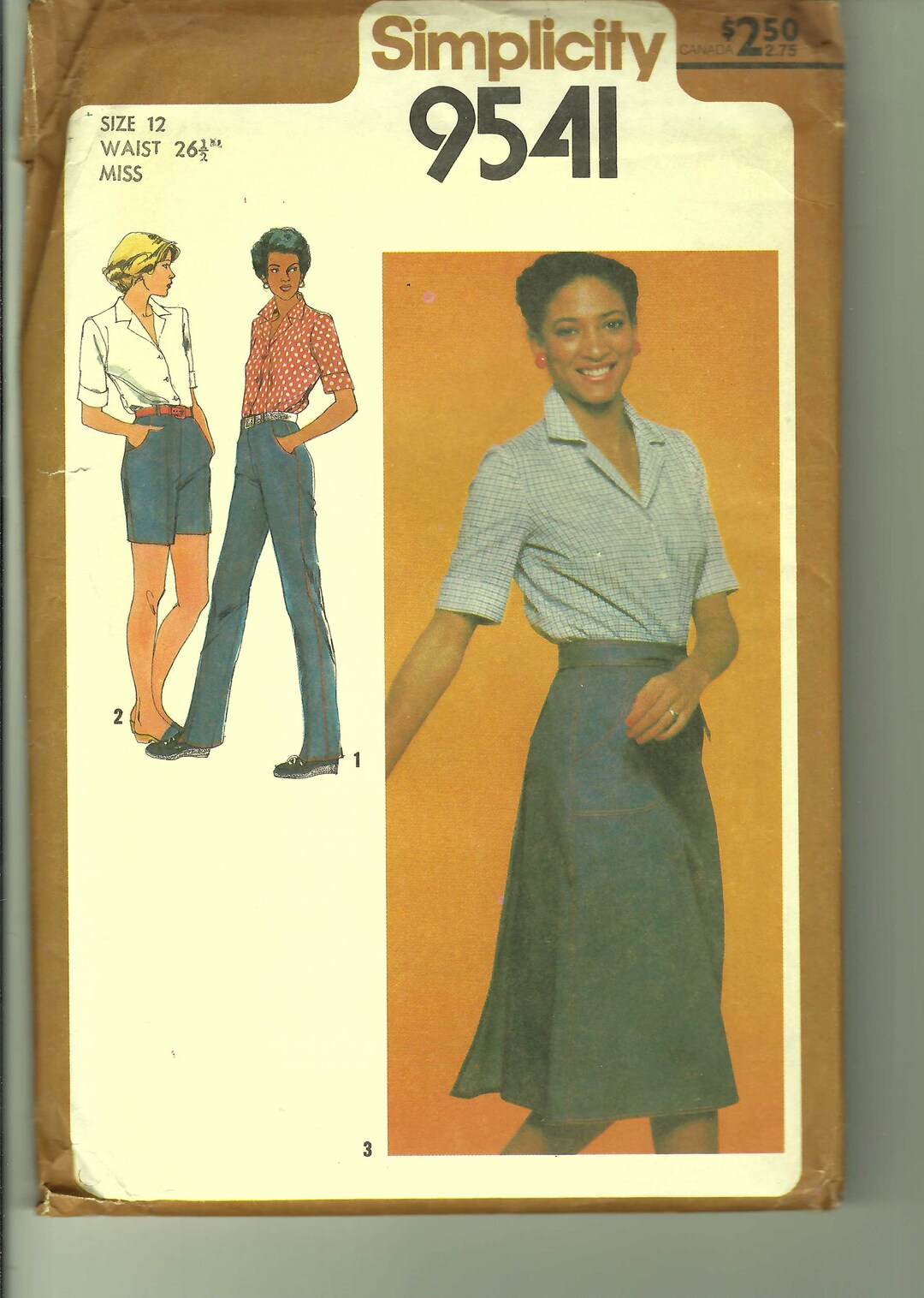 Uncut Vintage Simplicity Sewing Pattern Size 12 Back Wrap Skirt, Pants ...