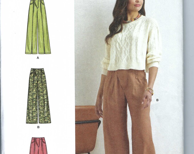 Uncut Simplicity Sewing Pattern Women's Pants, Wide Leg Pants High ...
