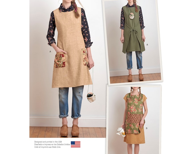 Uncut Simplicity Pattern 8230 Apron Dress Size XS-XL FF - Etsy