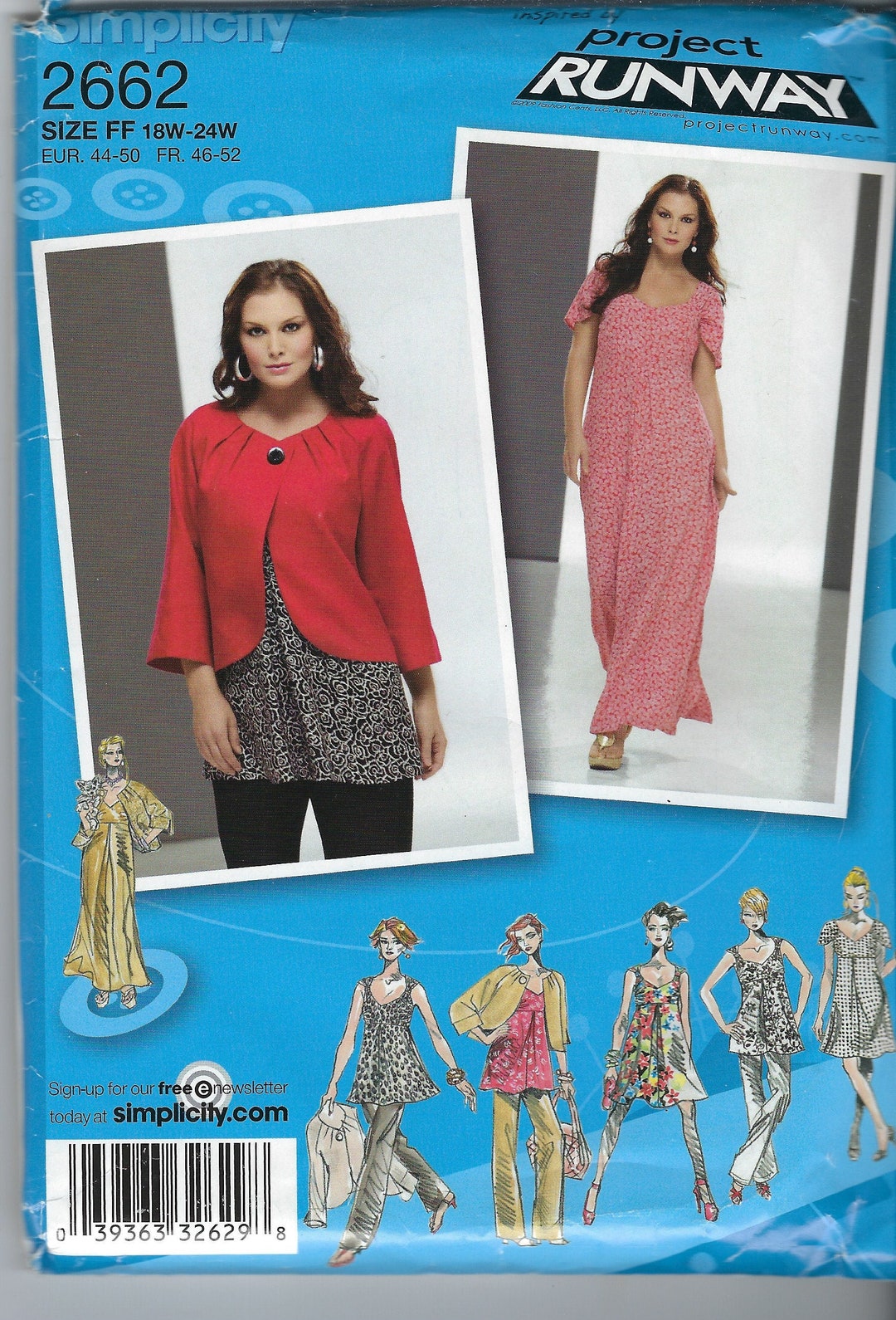 Uncut Simplicity Sewing Pattern 2662 Sewing Pattern, Dress, Top, Pants ...