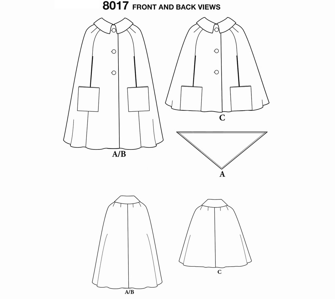 Uncut Sewing Pattern for Vintage 1960s Lined Cape & Cape Coat - Etsy
