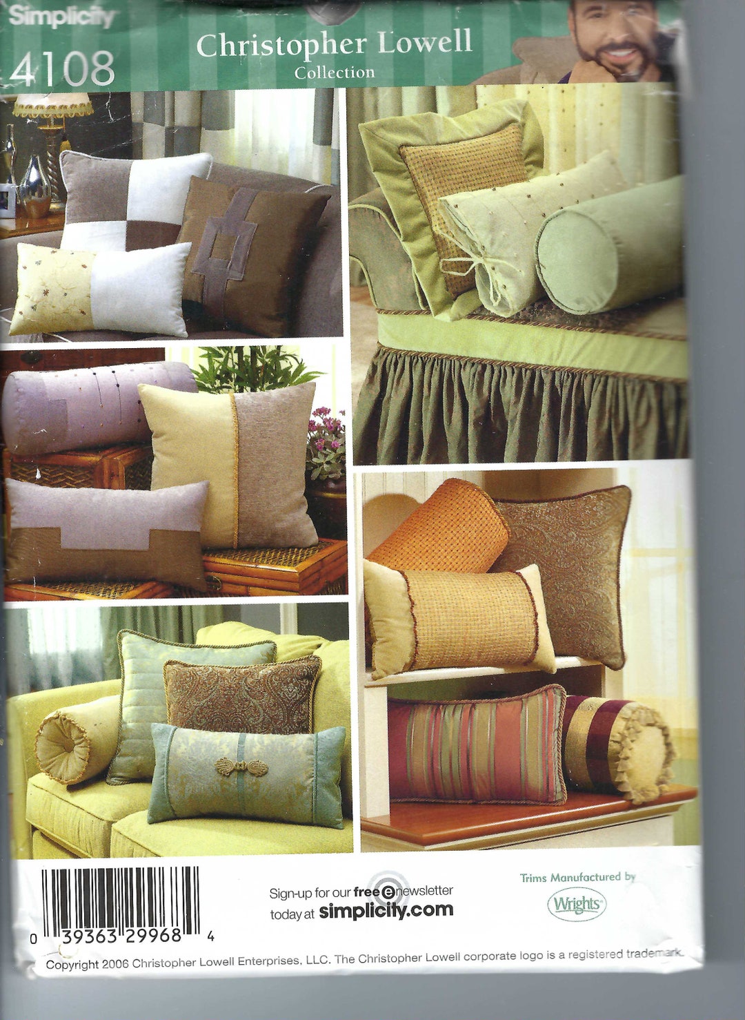 Uncut Simplicity Sewing Pattern Decorative Bolsters and Pillows ...