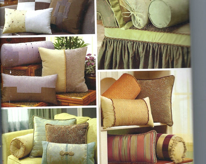 Uncut Simplicity Sewing Pattern Decorative Bolsters and Pillows ...