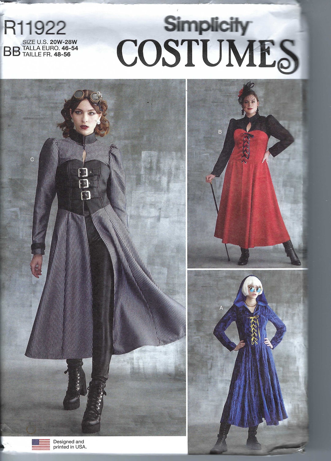 Uncut Simplicity Sewing Pattern Women's Costume Jacket, Boned Jacket ...