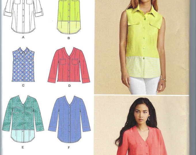 Uncut Simplicity Sewing Pattern 8053 Sizes 6-14 14-22 Misses' Shirt ...
