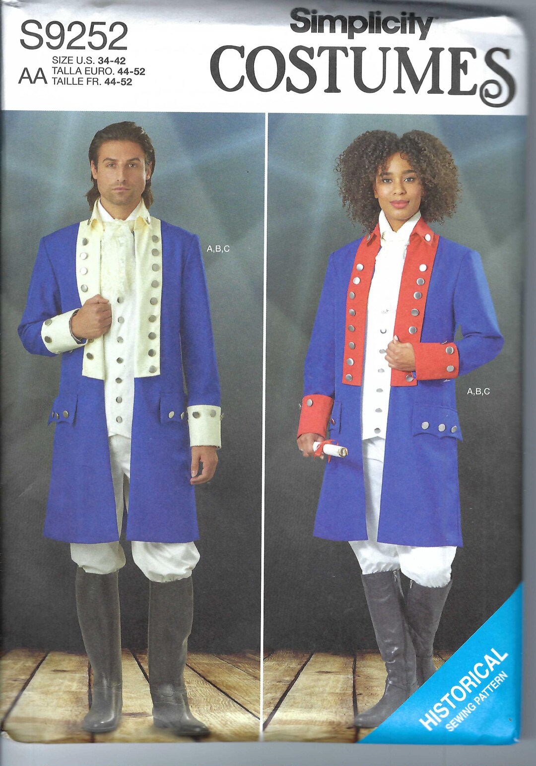 Uncut Simplicity Sewing Pattern 9252 Unisex Embellished Jacket, Pull-on ...