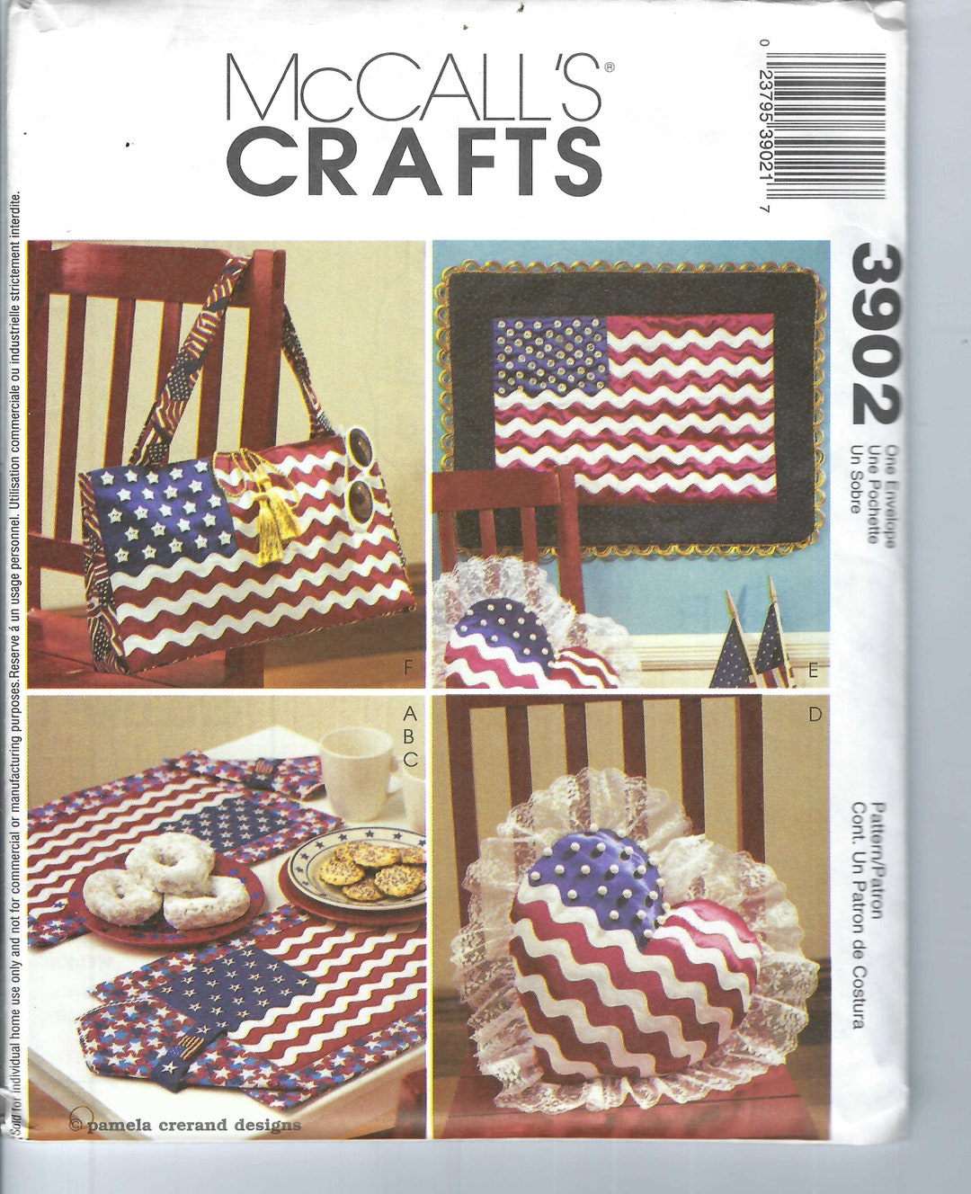 Uncut Mccalls Sewing Pattern 3902 Independence Day Patriotic Crafts ...