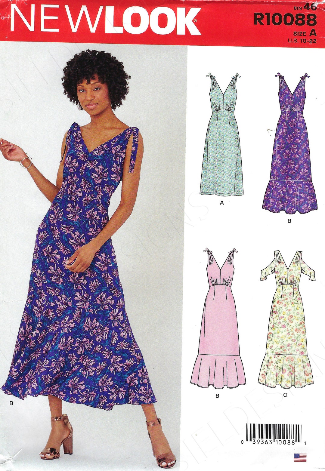Uncut New Look Sewing Pattern 10088 6617, New Pattern, 3 Variations of ...
