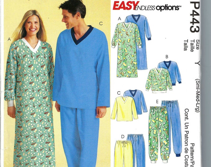 Uncut Mccalls Sewing Pattern 443 4279, Nightshirts, Misses', Men's, and ...