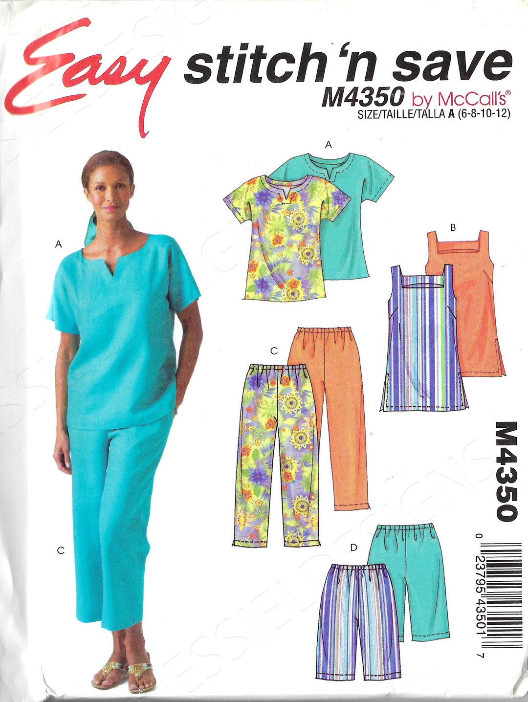 Uncut Mccalls Sewing Pattern 4350 Women's Easy to Sew & Wear Separates ...