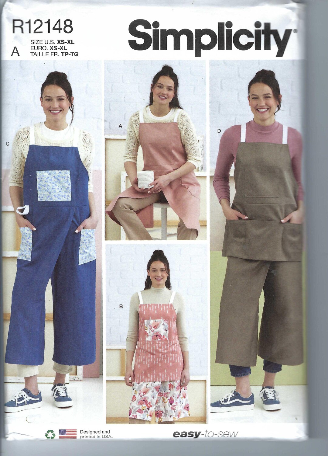Uncut Simplicity Sewing Pattern 12148 3021 Misses' Aprons and Pant ...