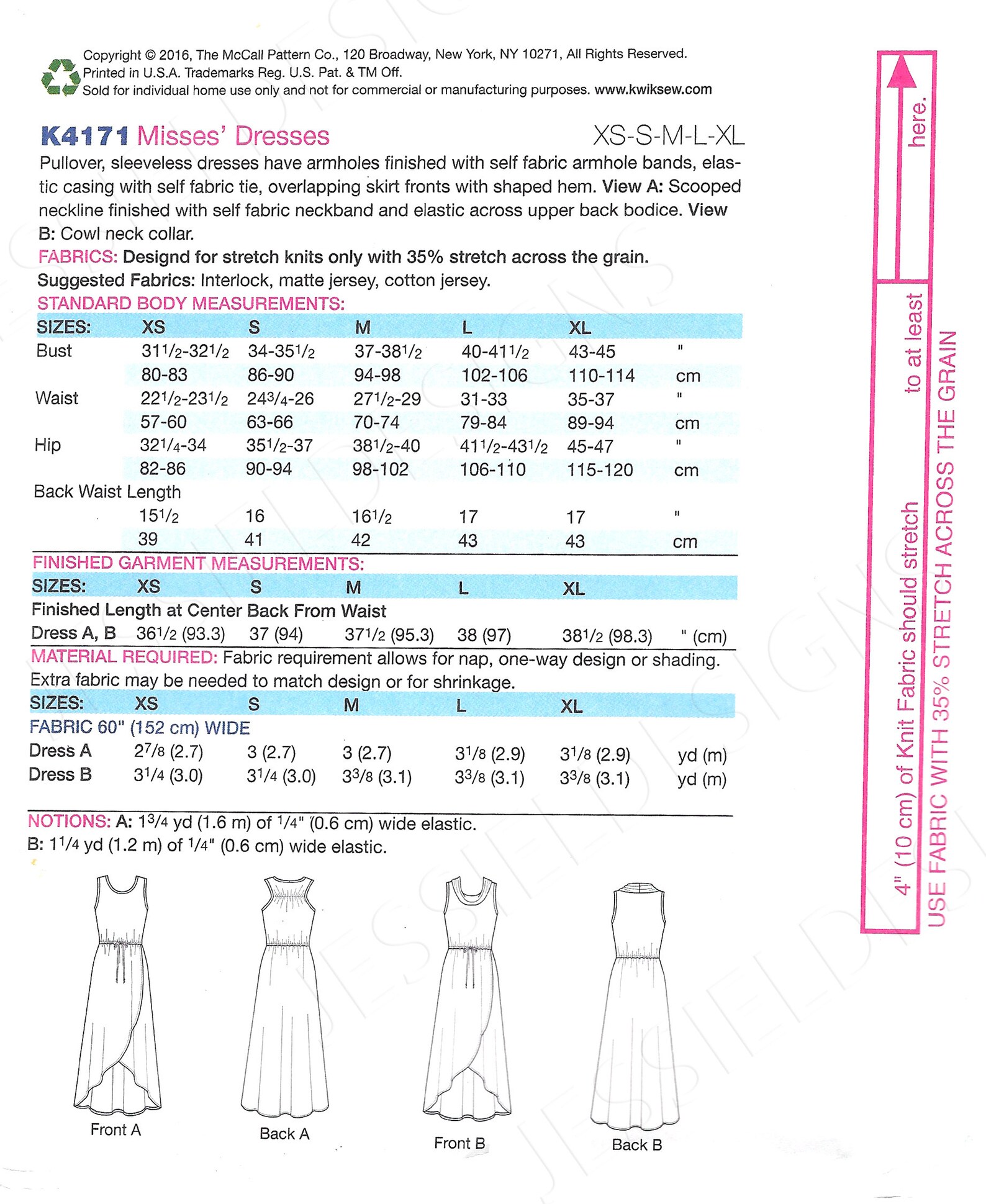 Uncut Kwik Sew K4171 4171 Learn to Sew Pattern Pullover Dress | Etsy