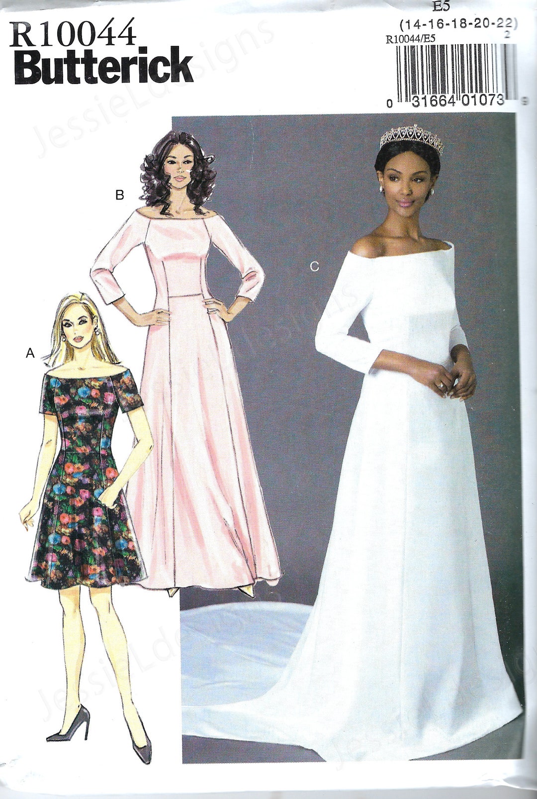Uncut Butterick Sewing Pattern 10044 6639 Princess Evening Wedding ...