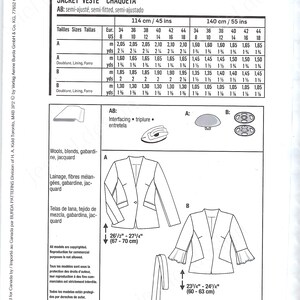 Uncut Burda Style Sewing Pattern 6100 Lined Jacket With Pocket ...