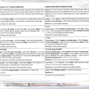 Uncut Simplicity Sewing Pattern 9527 Simplicity Couturier Doll Clothes ...