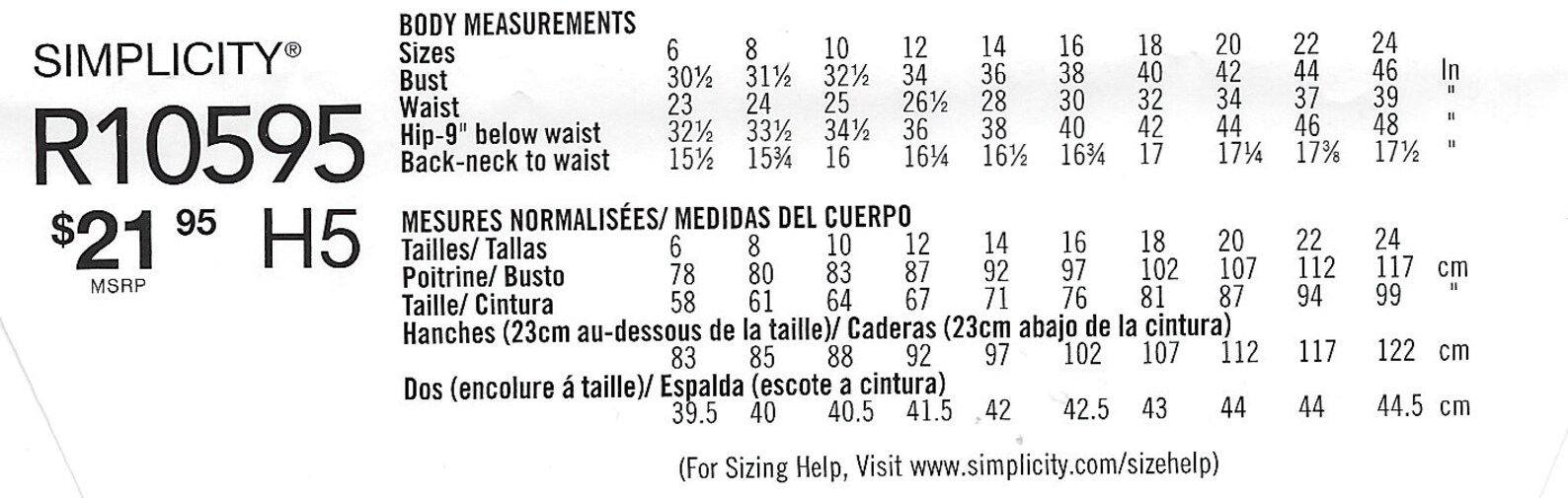 Uncut Simplicity Sewing Pattern 10595 9134 Misses' - Etsy