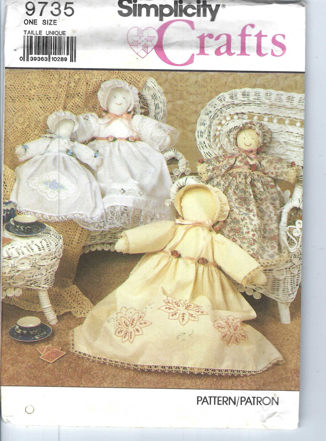 UNCUT Vintage Simplicity Sewing Pattern Heirloom Dolls and Clothes ...