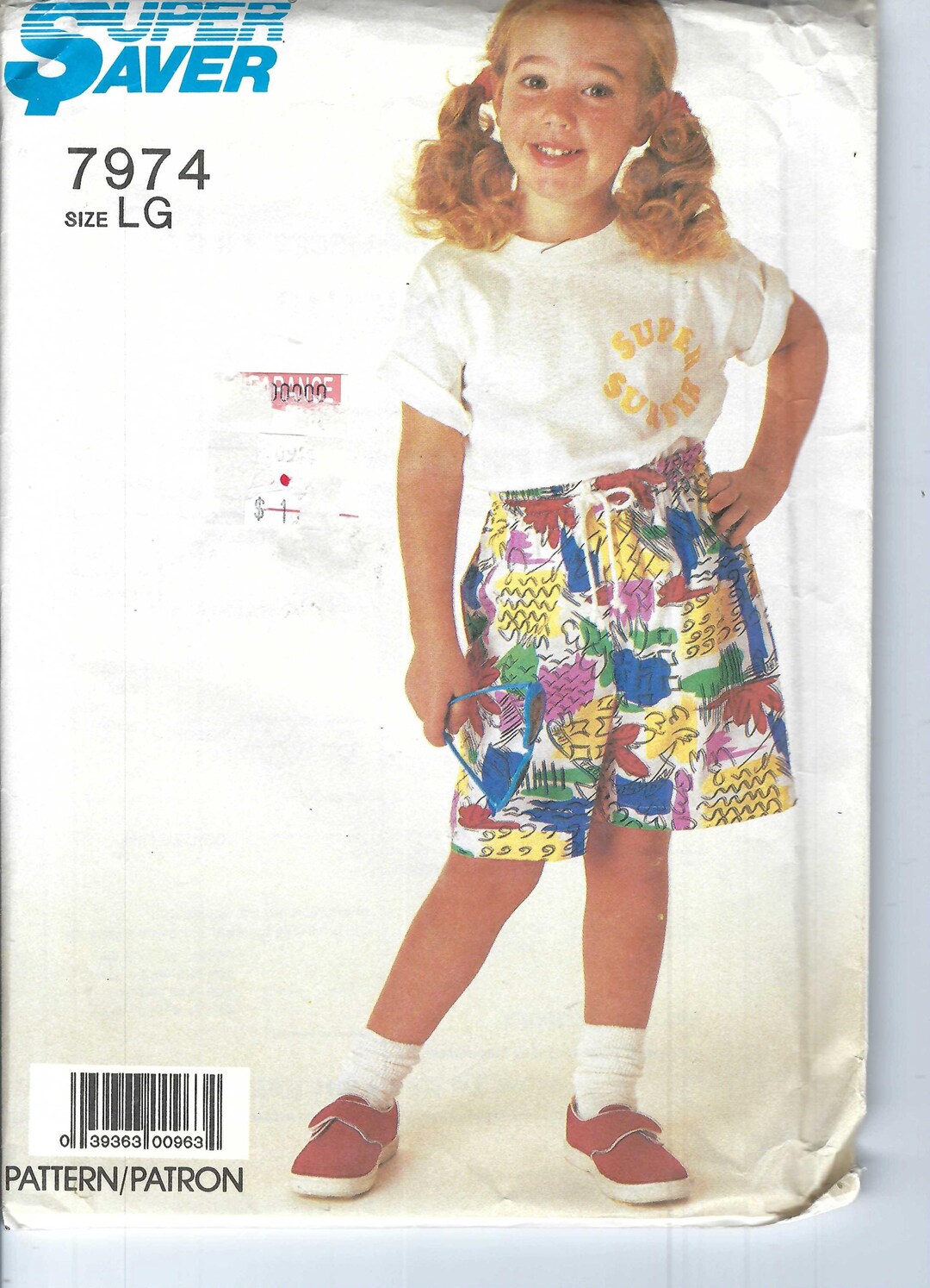 Uncut Vintage Simplicity Sewing Pattern 7974 Girls Shorts Size L FF - Etsy