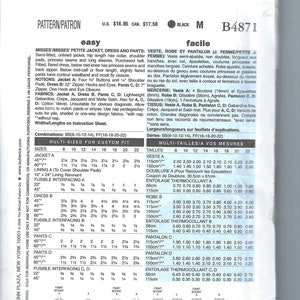 Uncut Butterick Sewing Pattern Princess Seam Jacket Fit Flared Dress ...