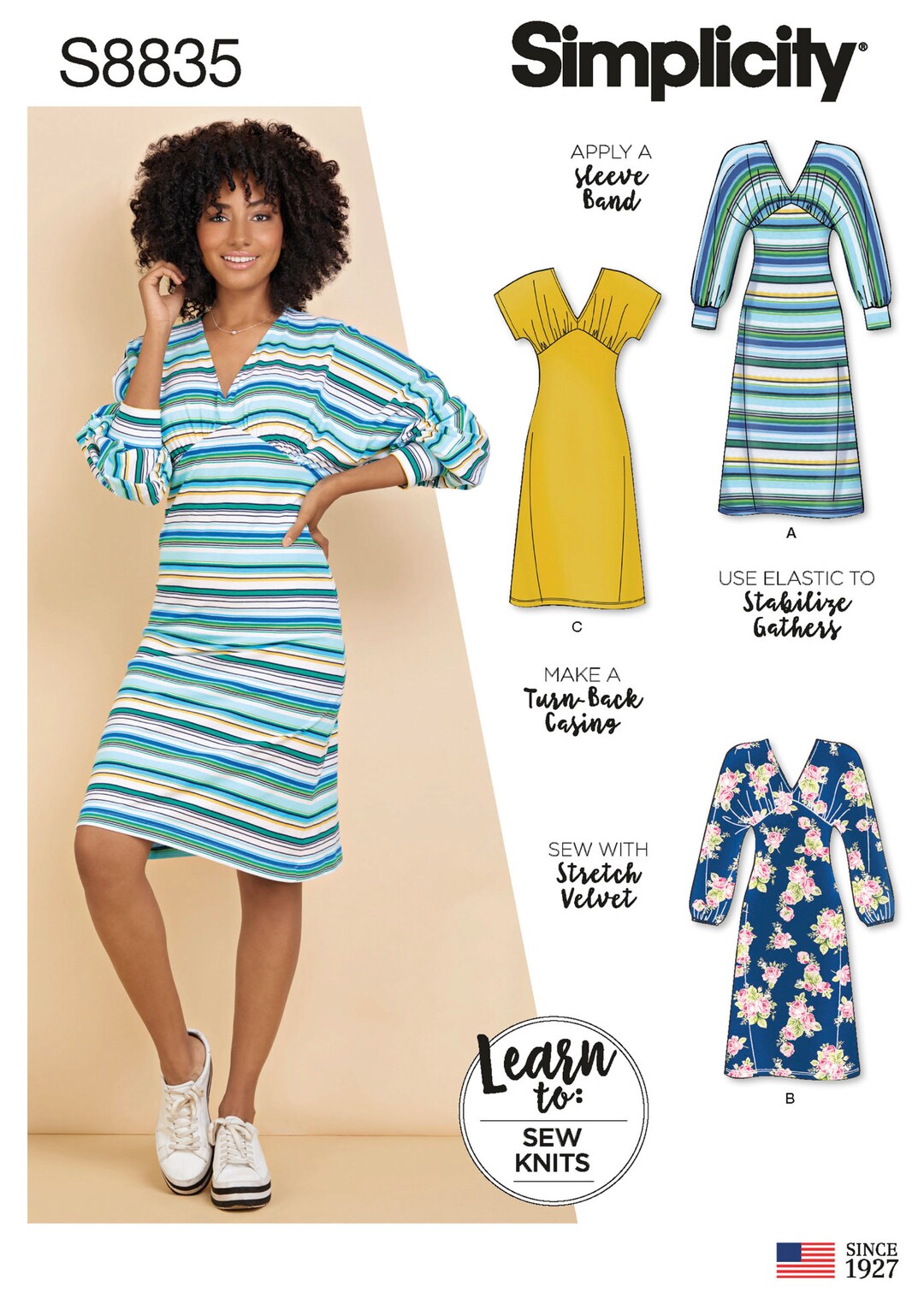 Uncut Simplicity Sewing Pattern R10121 10121 8835 Misses' Knit Pullover ...