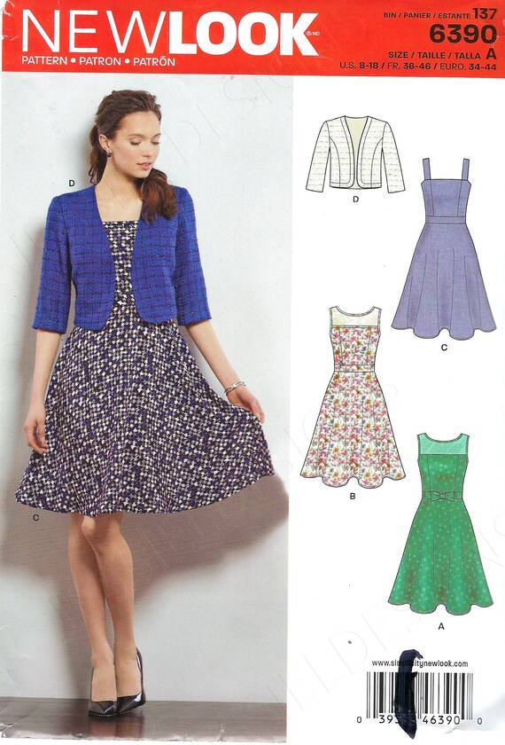 Uncut New Look Sewing Pattern 0374 6390 Misses' Full Skirt | Etsy