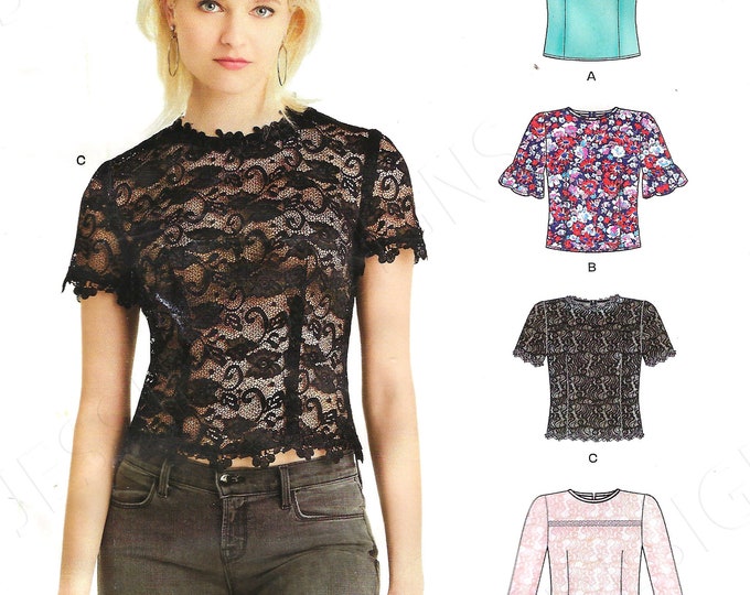 Uncut New Look Sewing Pattern 724 6528 Misses' Shell Tops With Sleeve ...