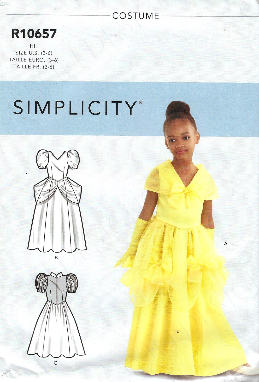 Uncut Simplicity Sewing Pattern 10657 9168 Children's & Girls' Princess ...
