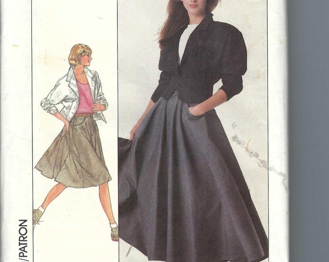 Uncut Vintage Simplicity Sewing Pattern 8388 Flared Skirt W Pockets ...