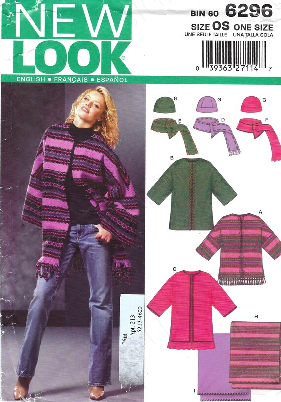 Uncut New Look Sewing Pattern 6296 for Misses Hat Scarf | Etsy