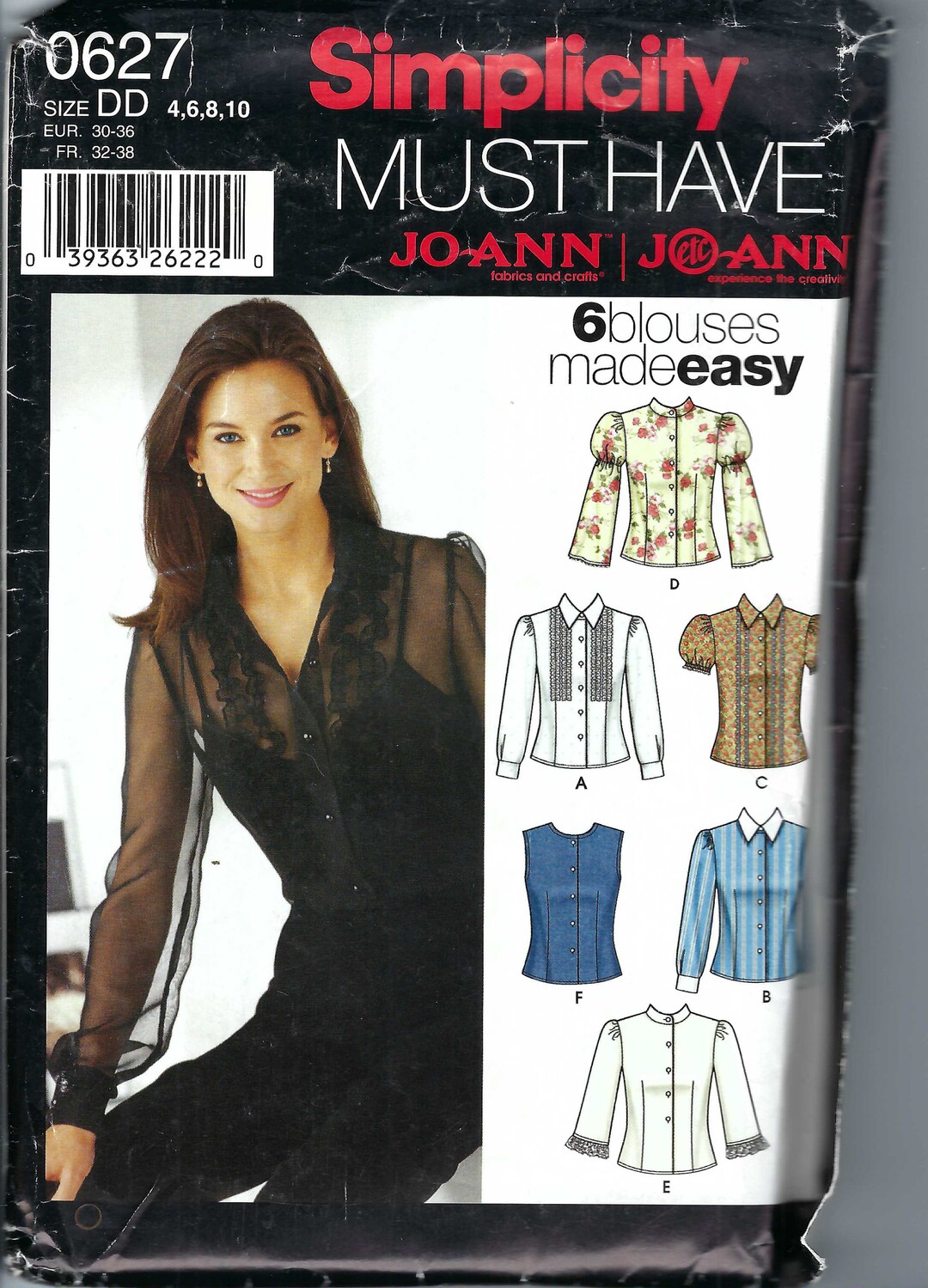 Uncut Simplicity Sewing Pattern 627 5872 Misses Top Size 4-10 FF - Etsy