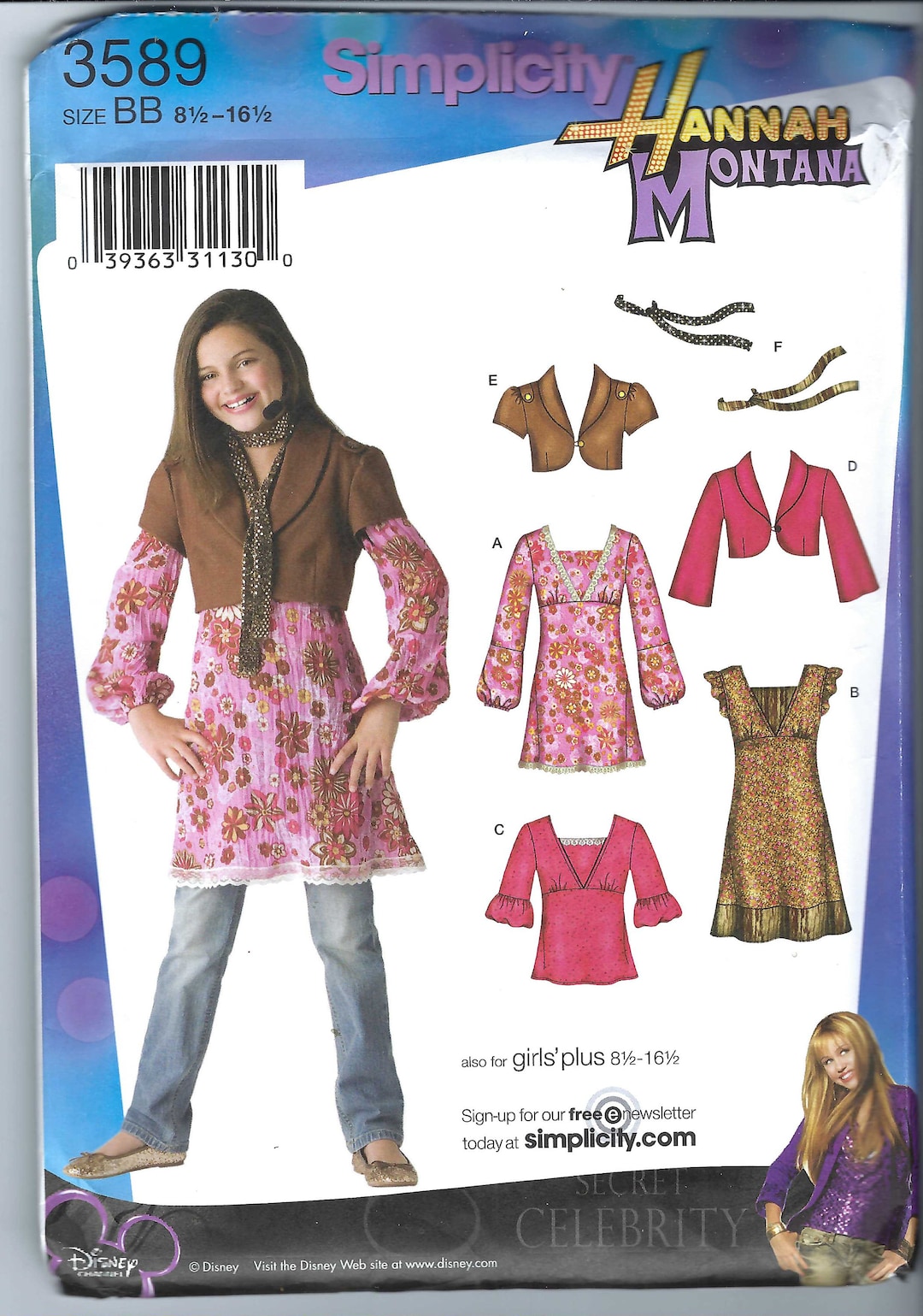 Uncut Simplicity Sewing Pattern Girl Dress Pattern, Simplicity 3589 ...
