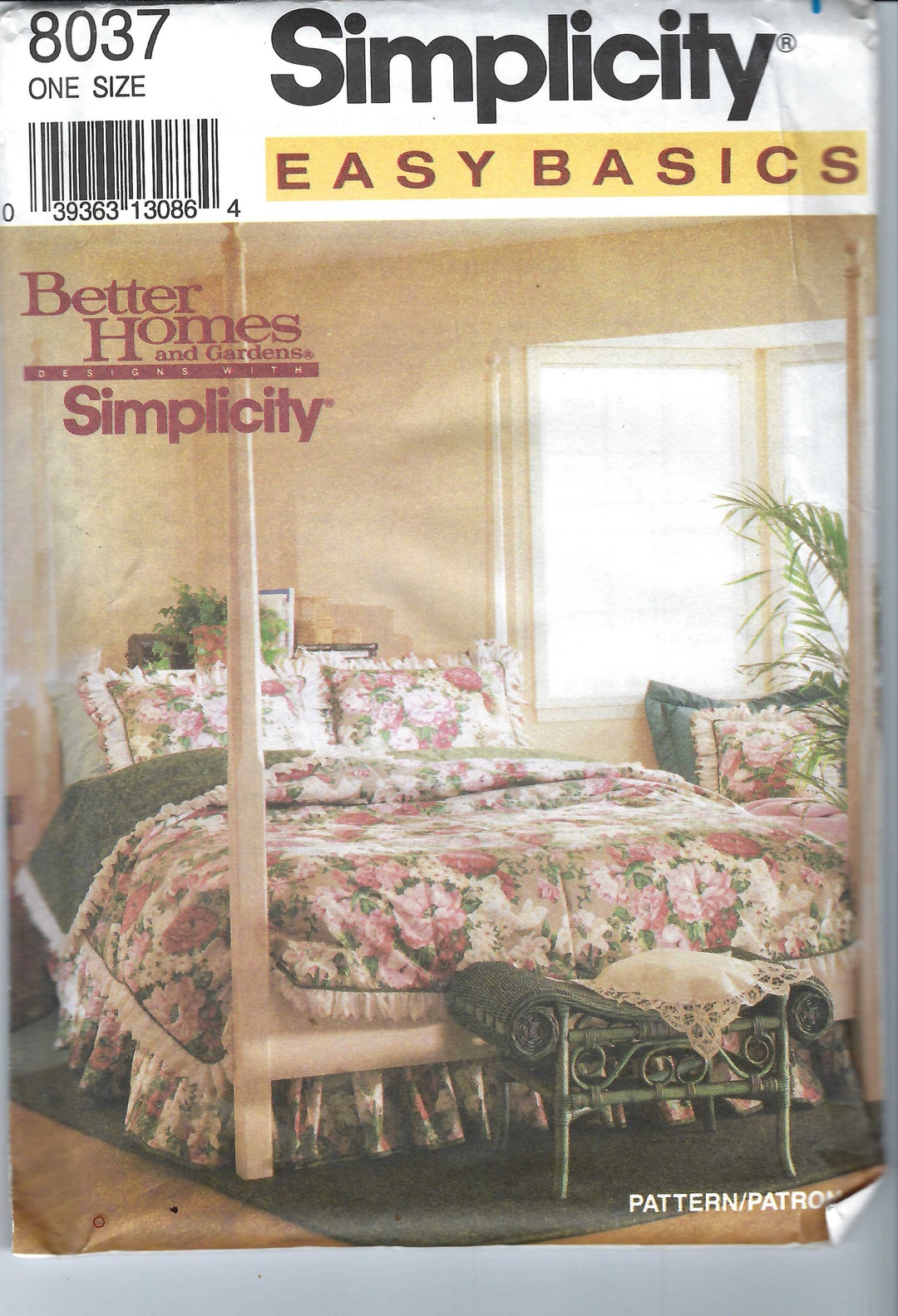 Uncut Simplicity Sewing Pattern 8037 Easy Home Decor Comforter ...