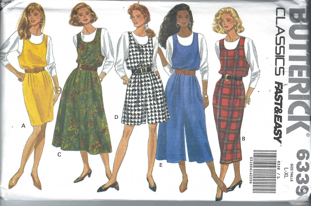 Uncut Vintage Butterick Sewing Pattern 6339 Size Xs-m L-xl Misses' Top ...