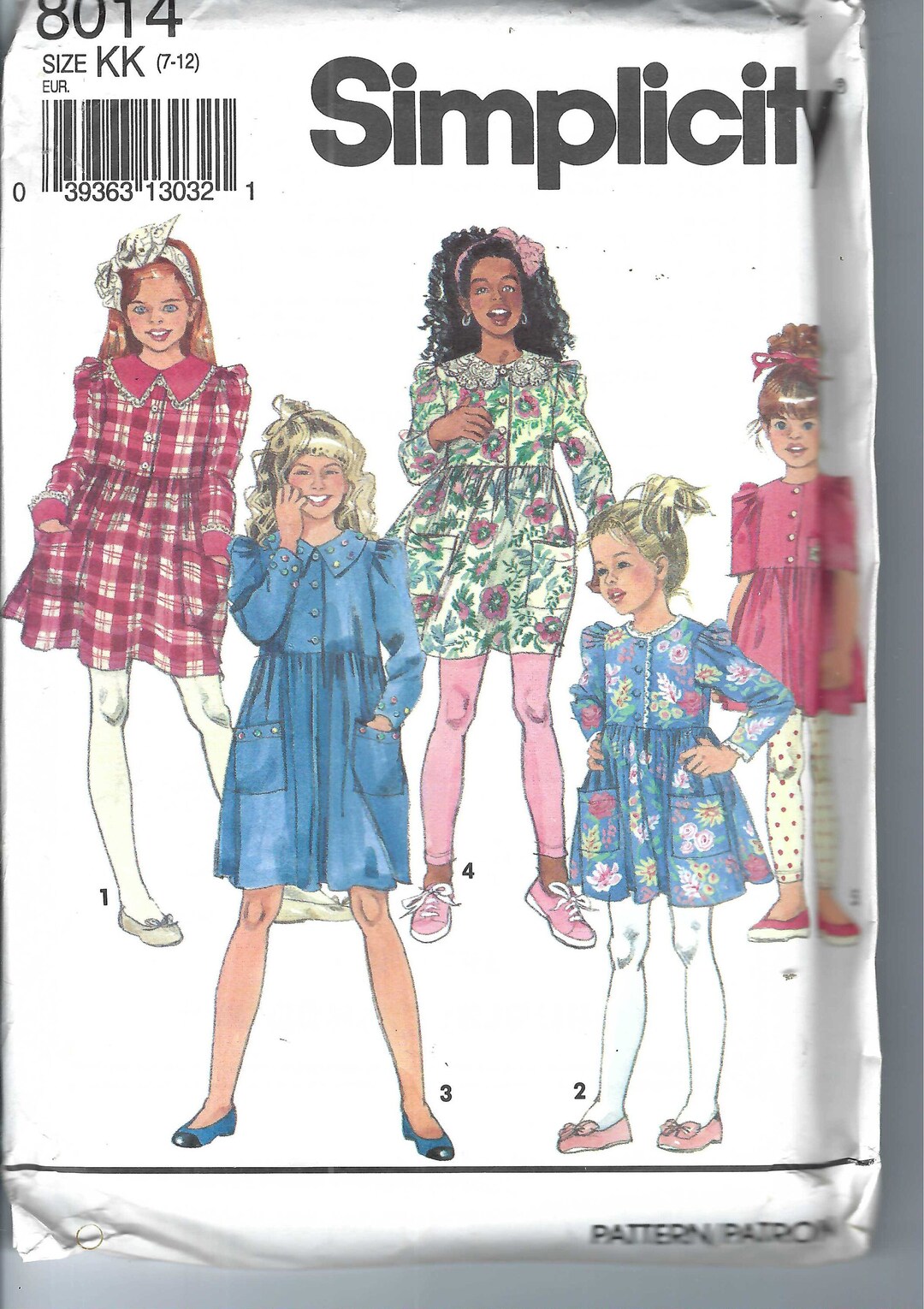 Uncut Vintage Simplicity Sewing Pattern 8014 Child's Girls Loose ...