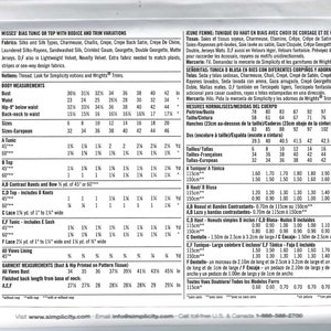 Uncut Simplicity Sewing Pattern 4353 V Neck Top High Shaped Waist ...