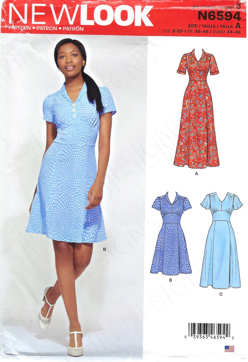 Rare Uncut New Look Sewing Pattern 6594 Women's Fitted | Etsy